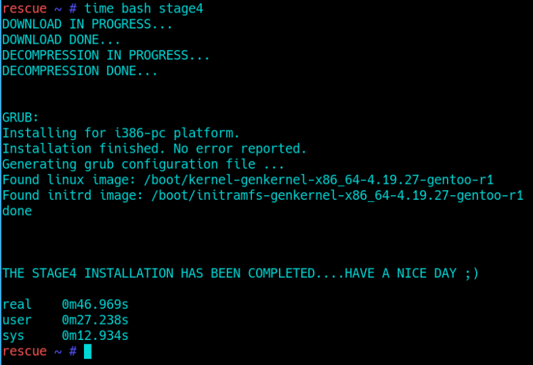 Install Gentoo in less than one minute | agostino's blog